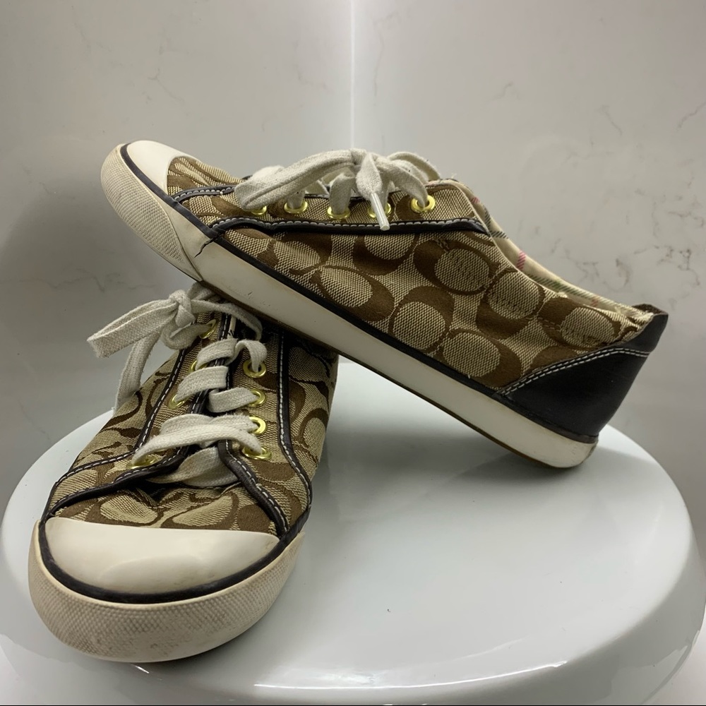 Coach Signature Women's Barrett Sneakers Shoes Lace-U… - Gem